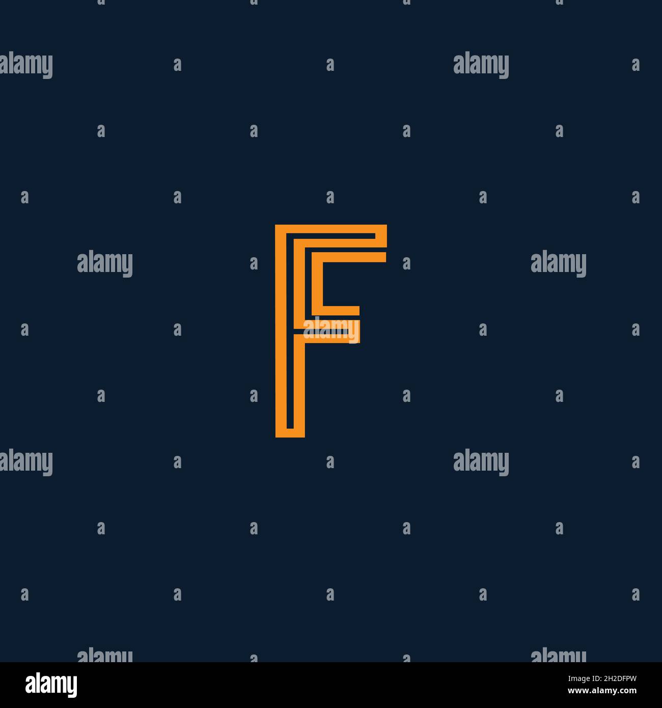 Letter F Logo Icon Design Template. Technology Abstract Vector Logotype ...