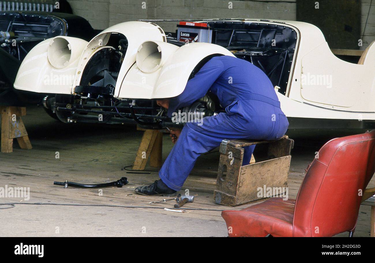 Morgan Motor Company factory Malvern Link UK 1985 Stock Photo - Alamy