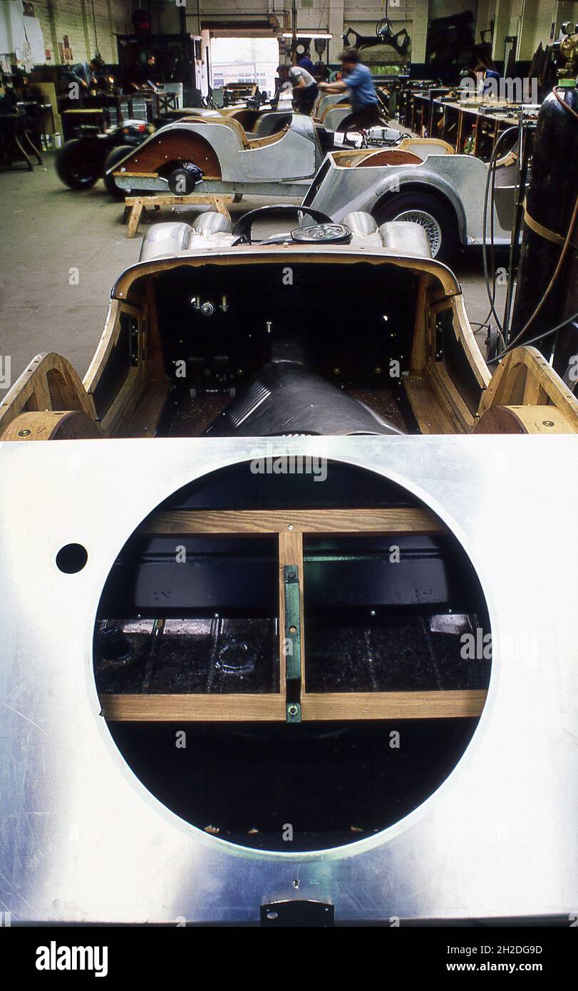 Morgan Motor Company factory Malvern Link UK 1985 Stock Photo - Alamy