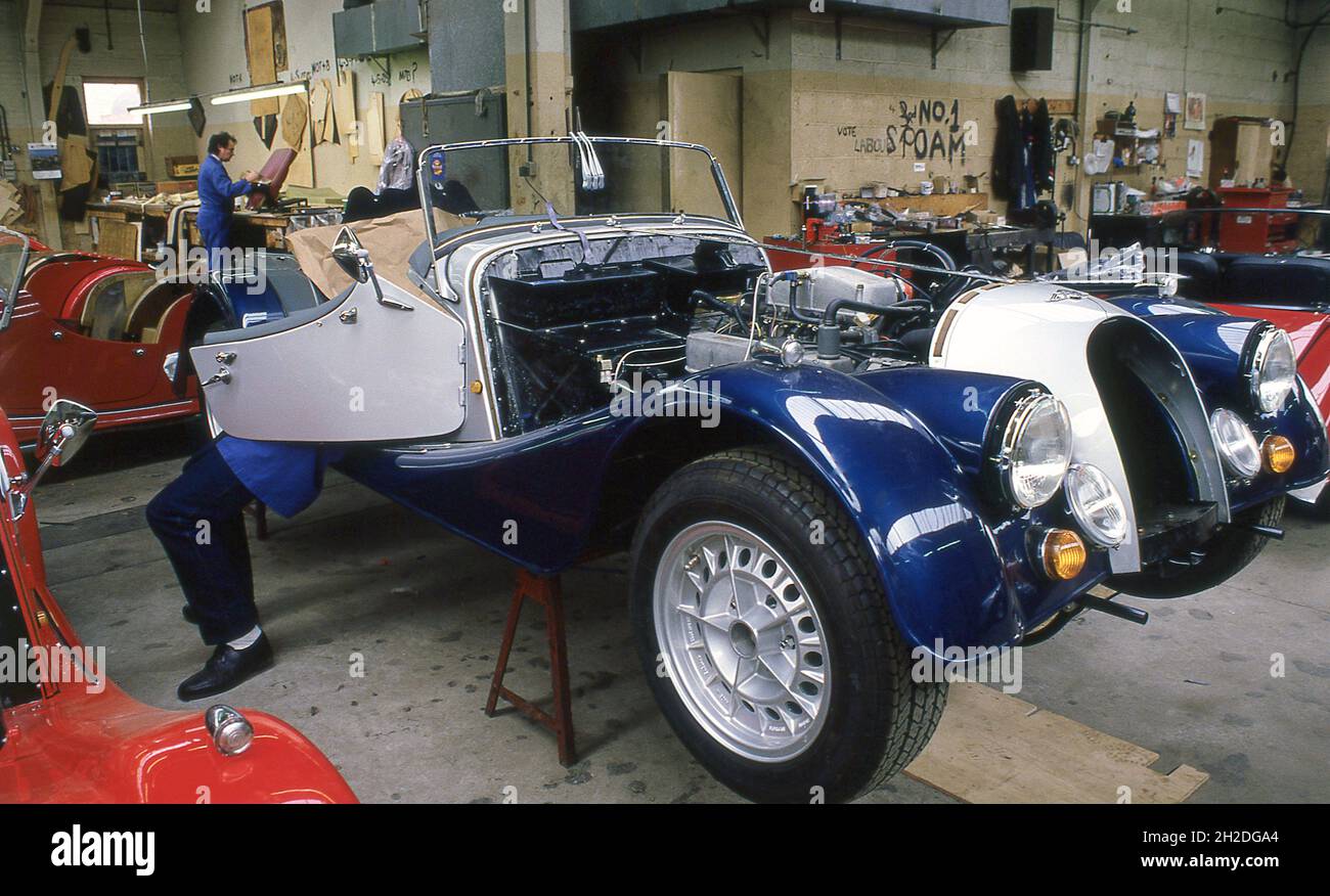 Morgan Motor Company factory Malvern Link UK 1985 Stock Photo - Alamy