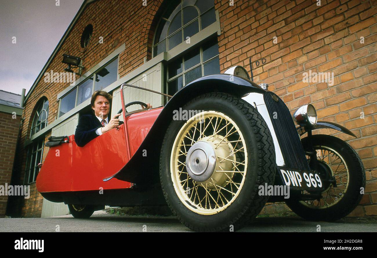 Charles Morgan at the Morgan Motorcar factory Malvern Link UK 1985 ...