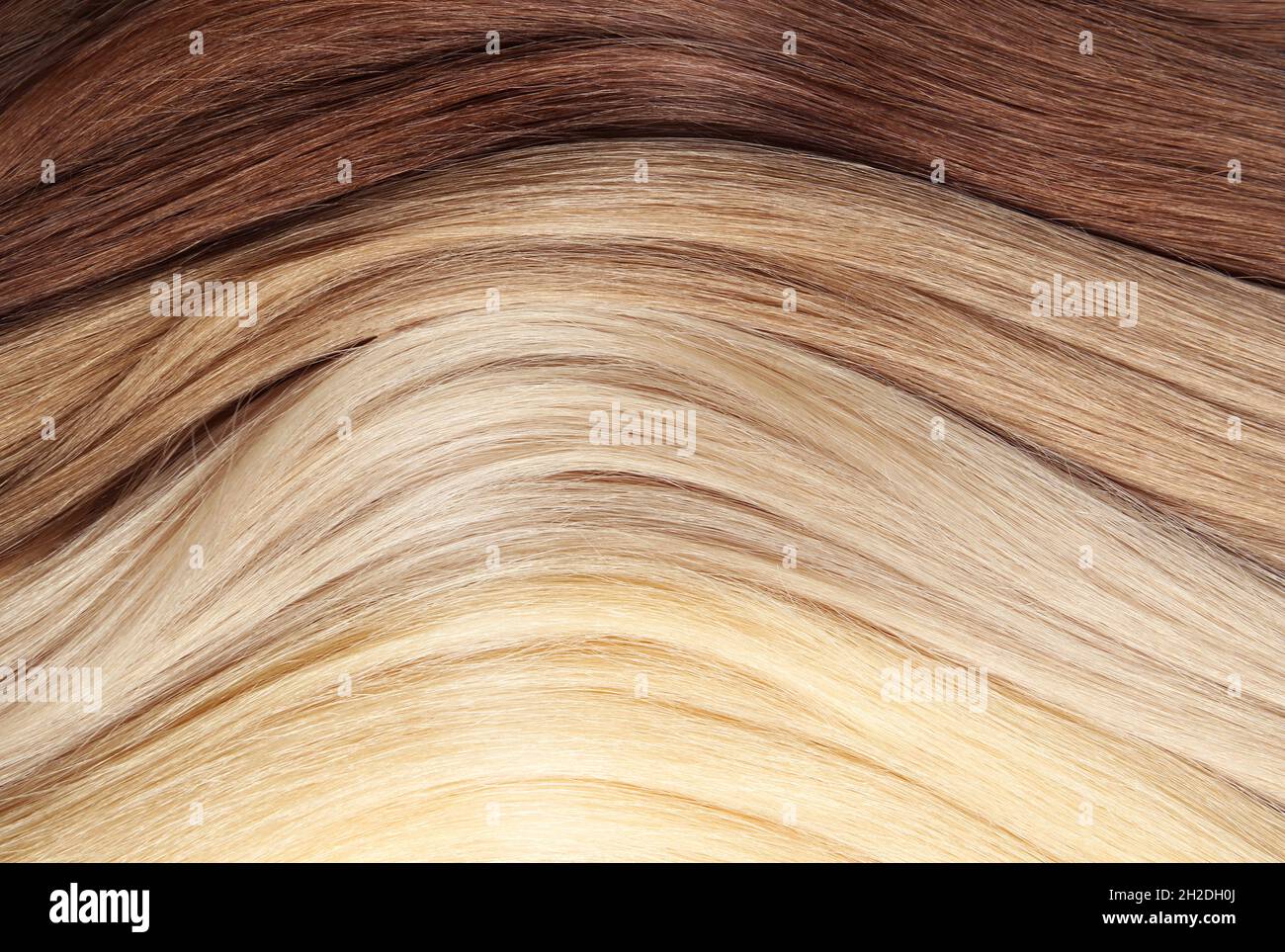 Strands of different color hair as background, closeup Stock Photo - Alamy