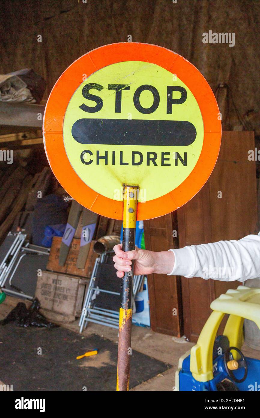 Children old traffic sign hi-res stock photography and images - Alamy