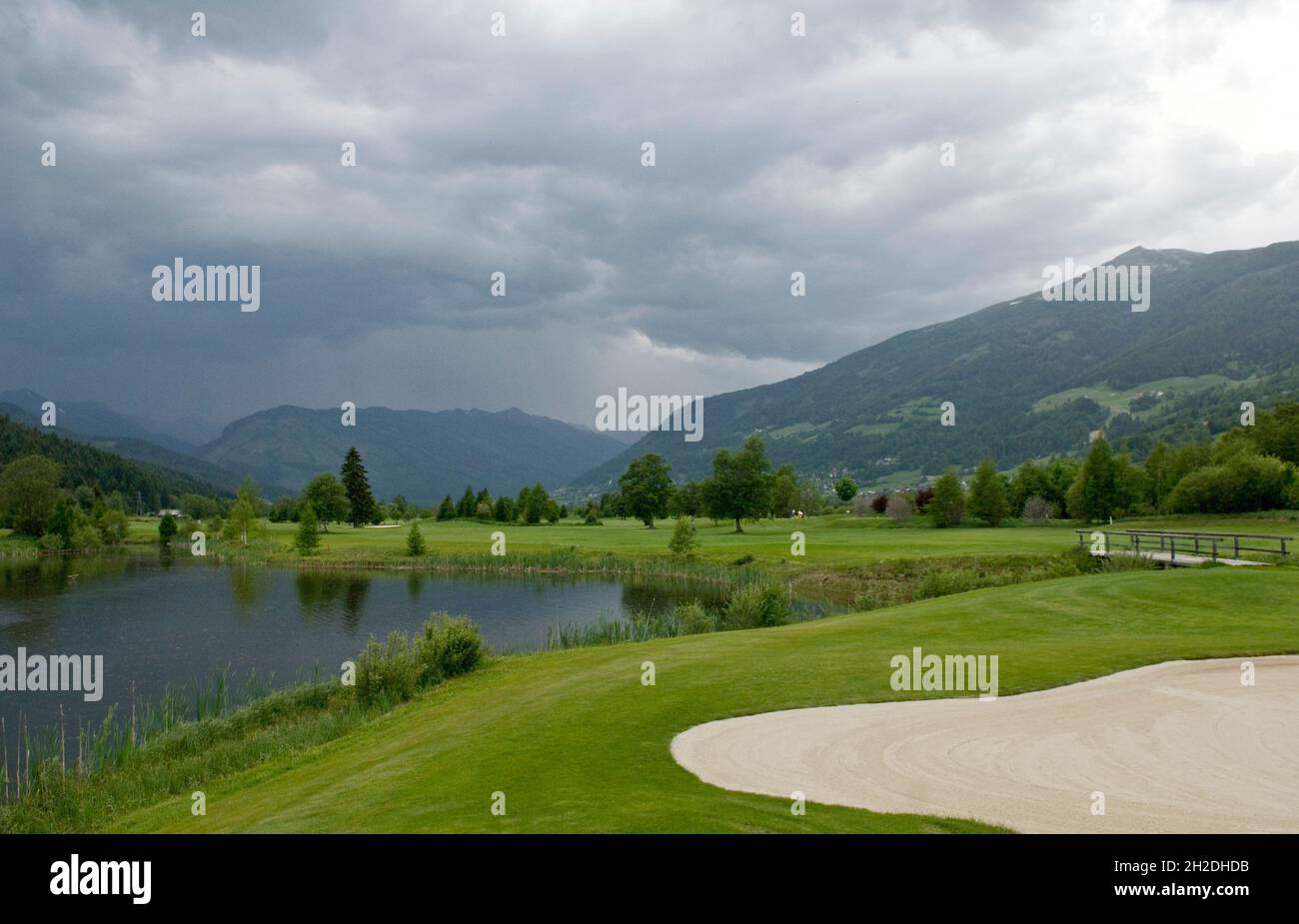 Impressions from a golf course in the alps Stock Photo - Alamy