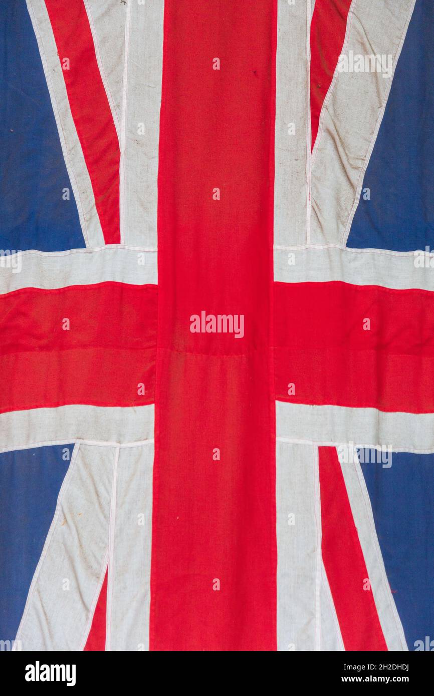 Large Union Jack flag, High Bickington, Devon, England, United Kingdom ...