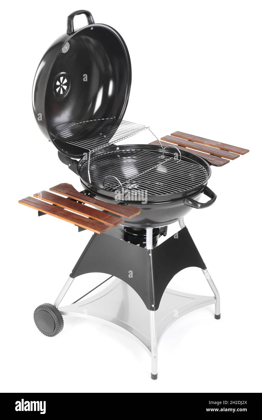 New modern barbecue grill on white background Stock Photo - Alamy