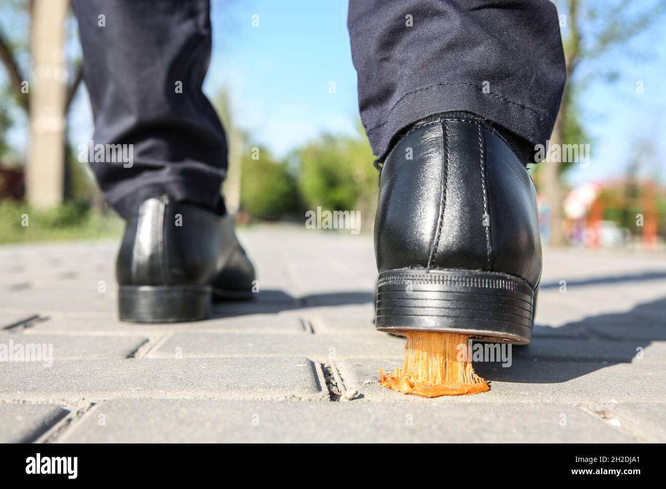 Stepping on chewing gum hi-res stock photography and images - Alamy