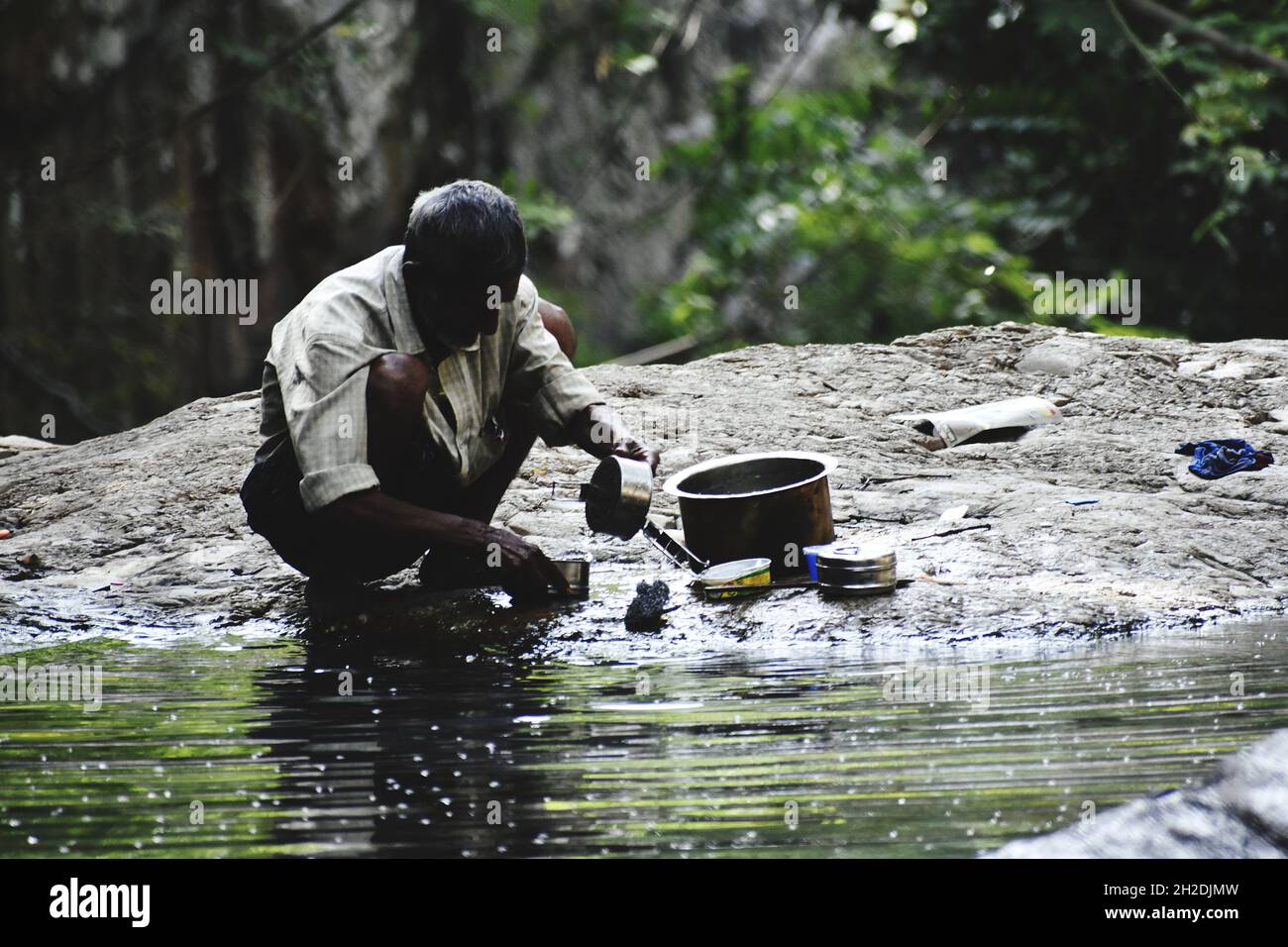 A man near River Stock Photo - Alamy