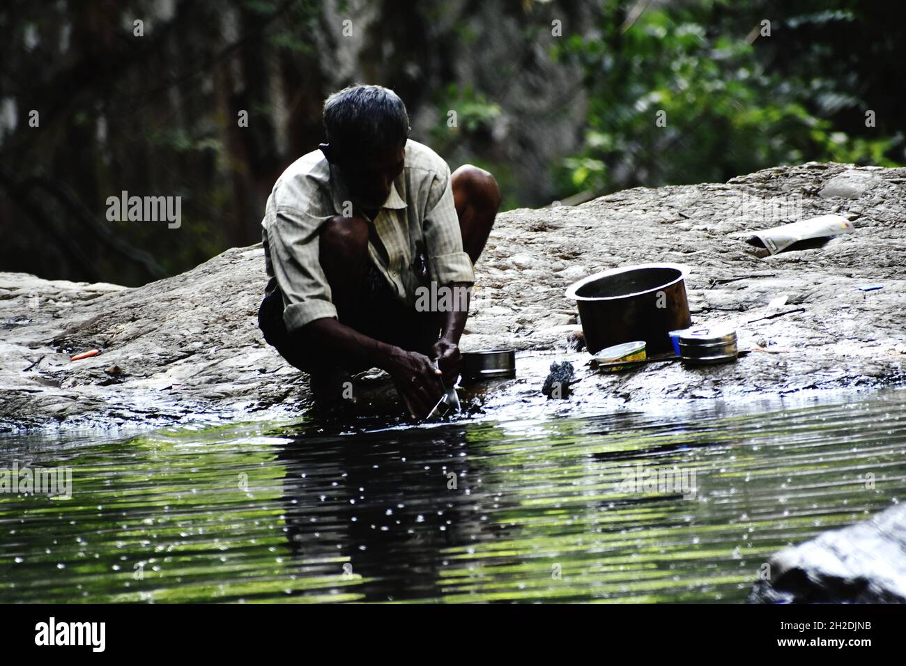 A man near River Stock Photo - Alamy