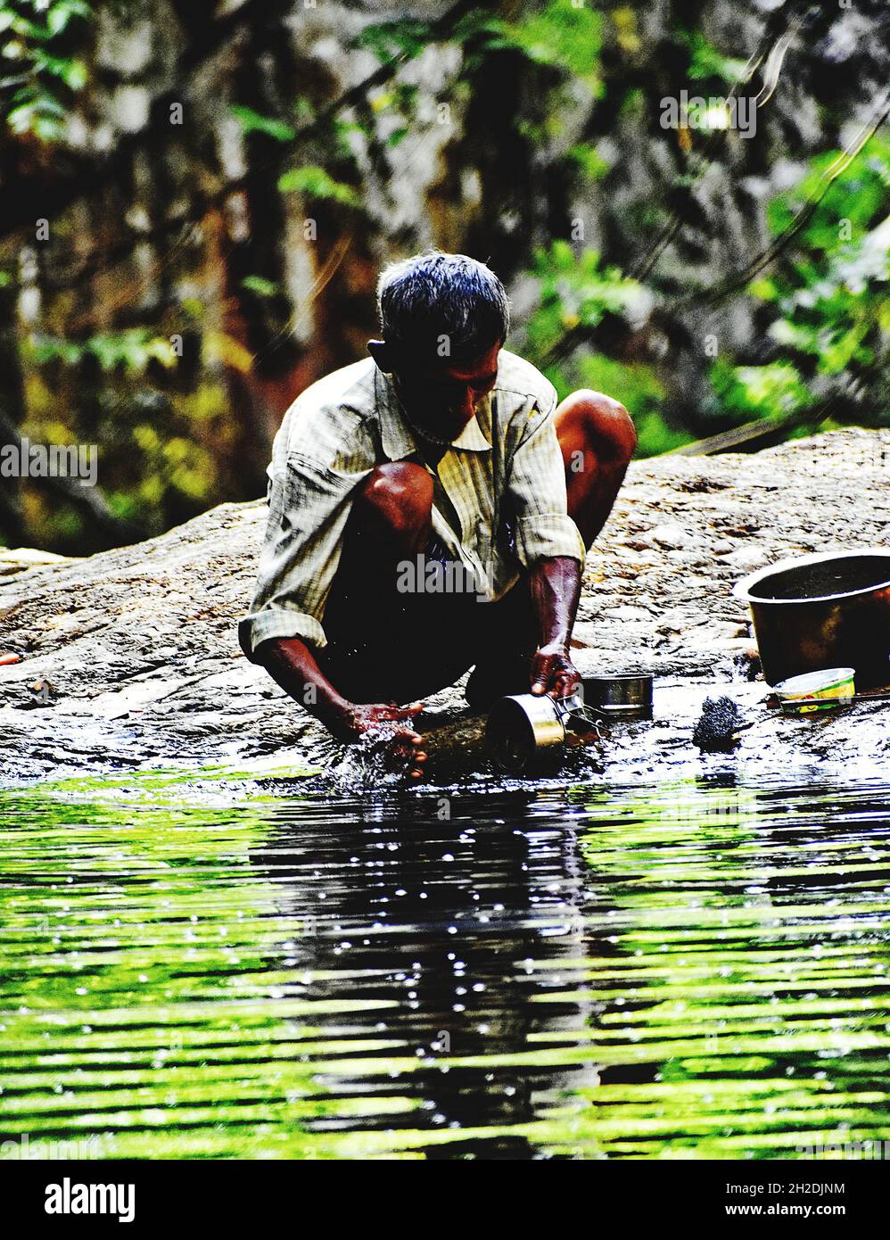 A man near River Stock Photo - Alamy