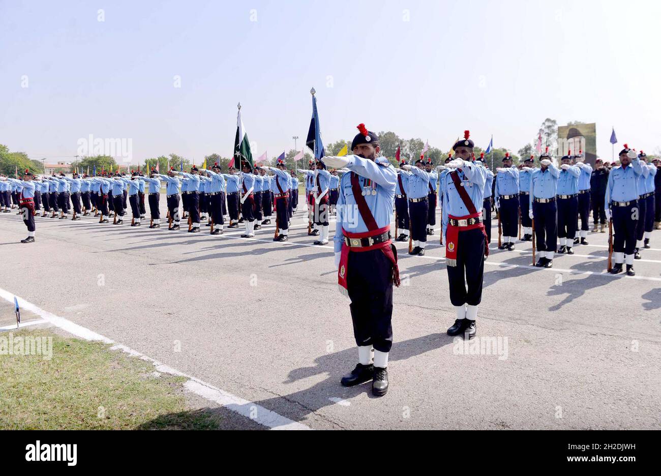 Police cadets are showing their professional skills during the Passing ...