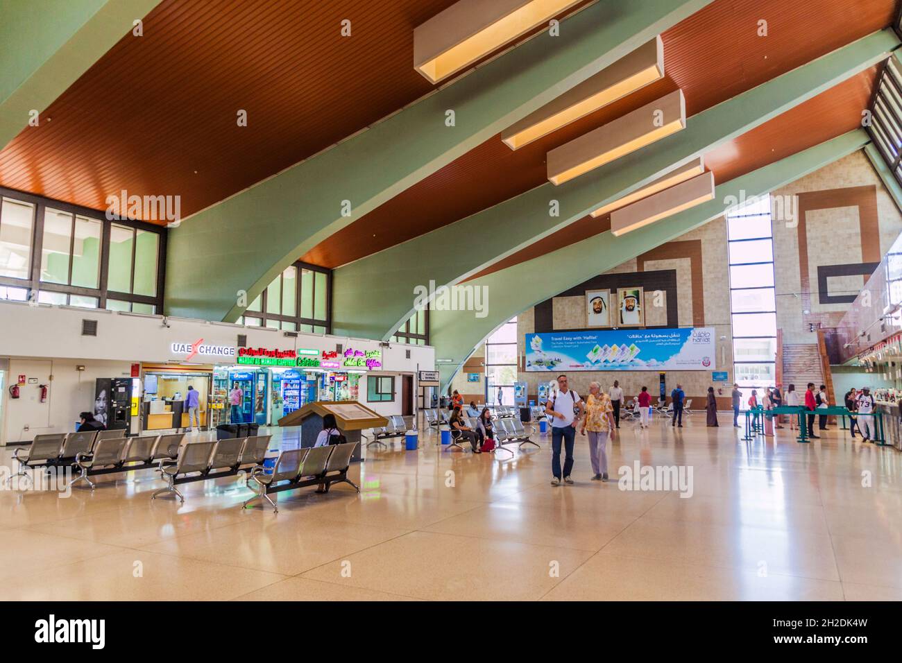 ABU DHABI, UAE - MARCH 7, 2017: Interior of Central Bus Station in Abu ...