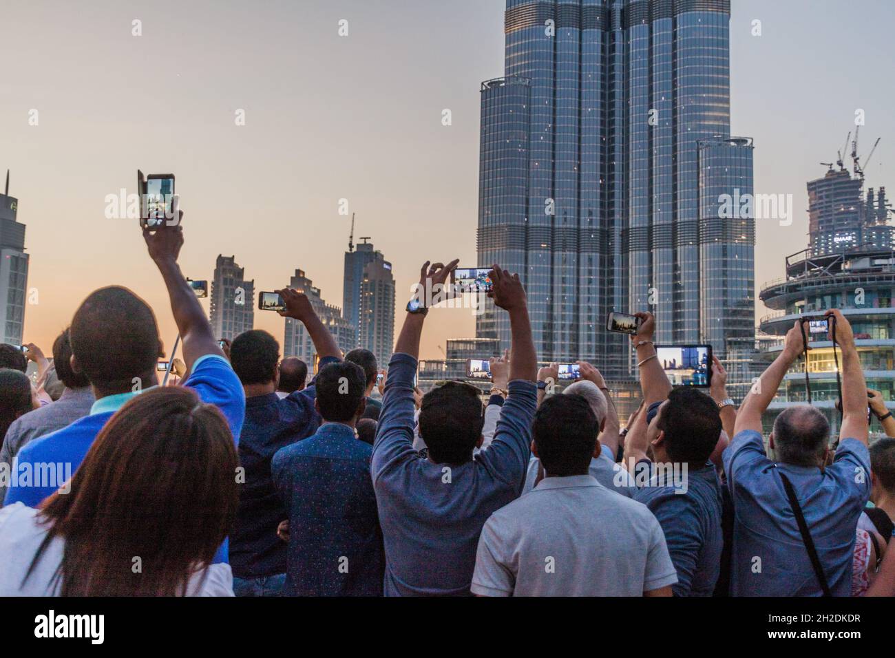 DUABI, UAE - MARCH 10, 2017: Crowds of people observe The Dubai ...