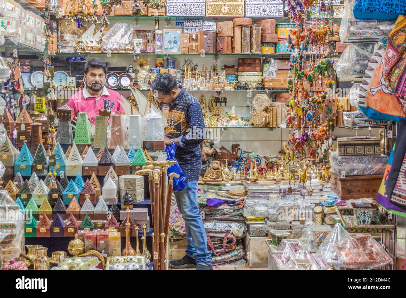 KUWAIT CITY, KUWAIT - MARCH 17, 2017: Small shop in the Souq in central ...