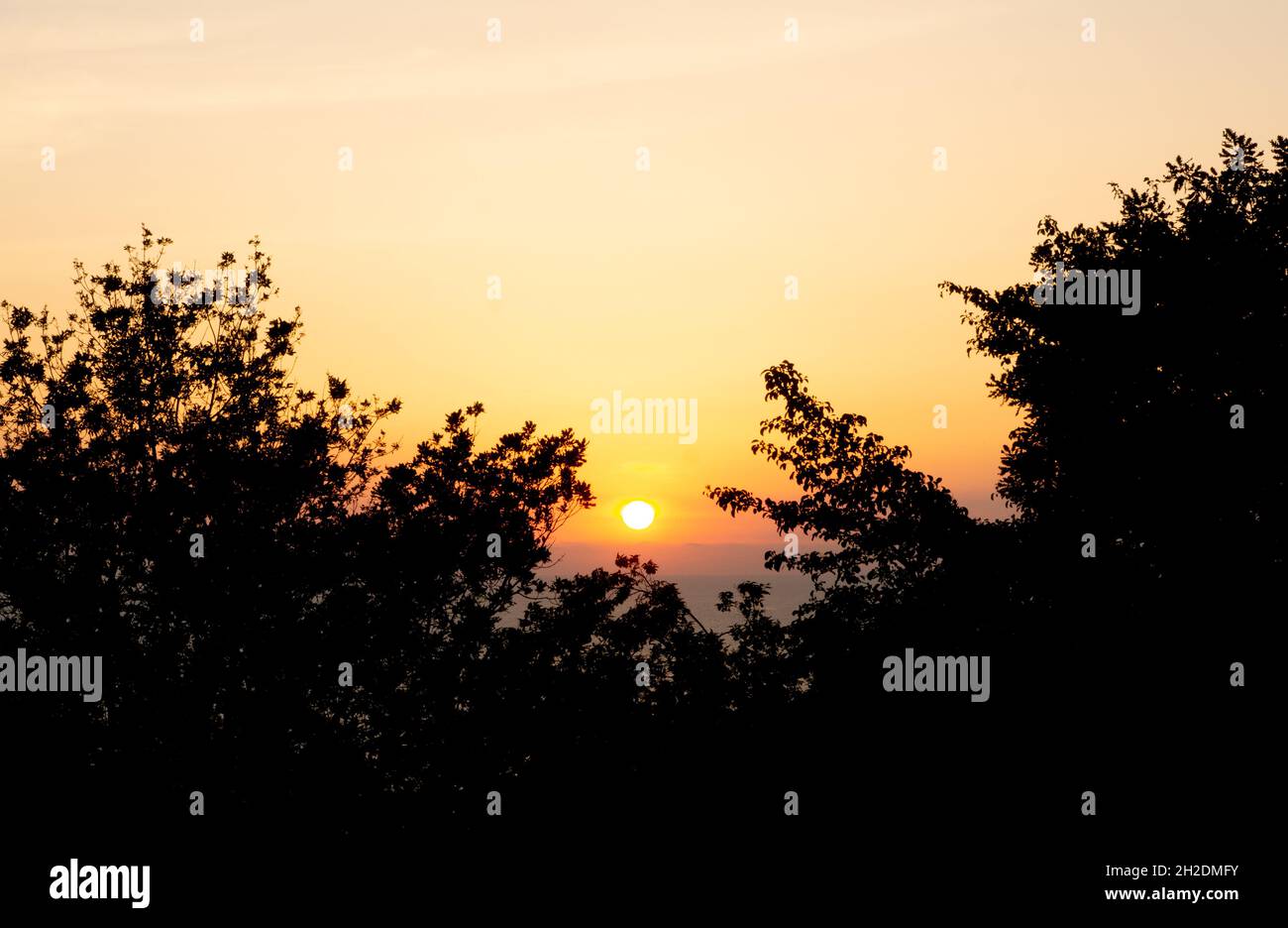 Amazing beach sunset over Black Sea. Lazarevskoye, Sochi, Krasnodar ...