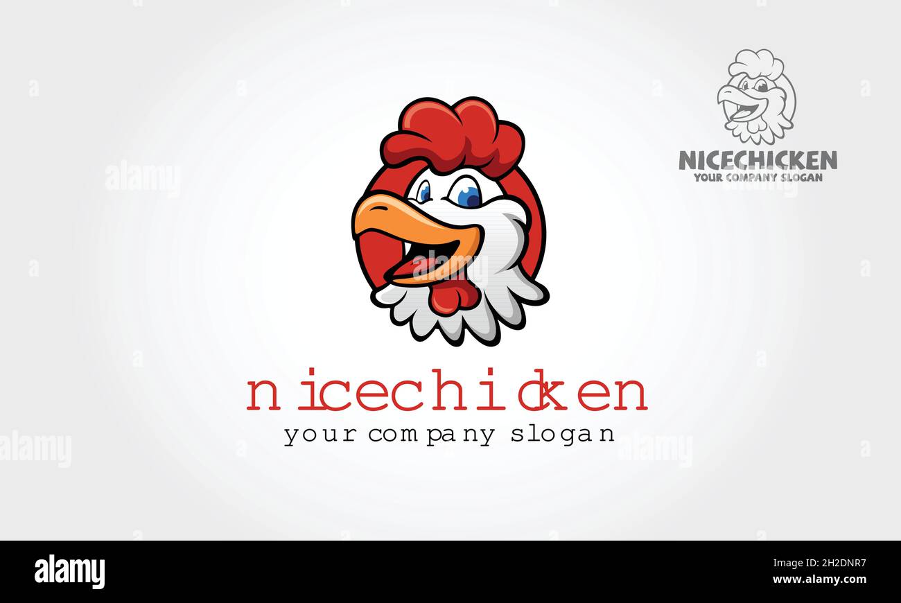 Nice Chicken Vector Logo Template. Chicken head logo illustration Stock ...