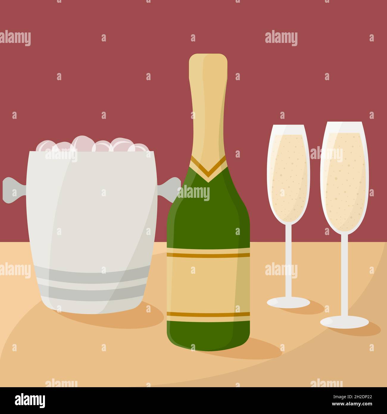 Glasses alcohol christmas Stock Vector Images - Alamy