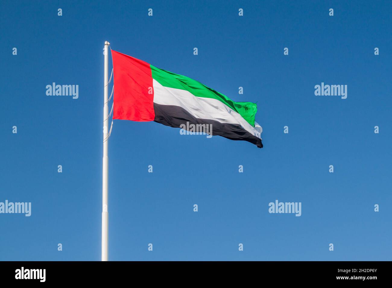 Flag uae waving in hi-res stock photography and images - Alamy