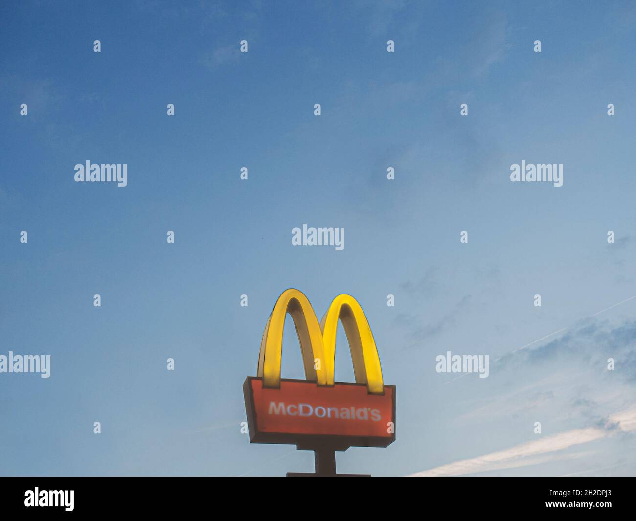 Dirty MacDonald's Sign Stock Photo - Alamy
