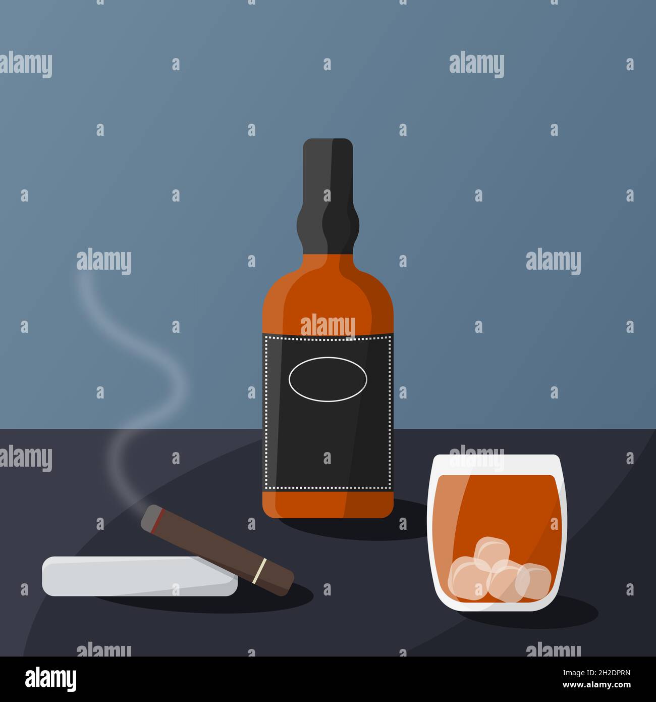 Glass ice on table Stock Vector Images - Alamy