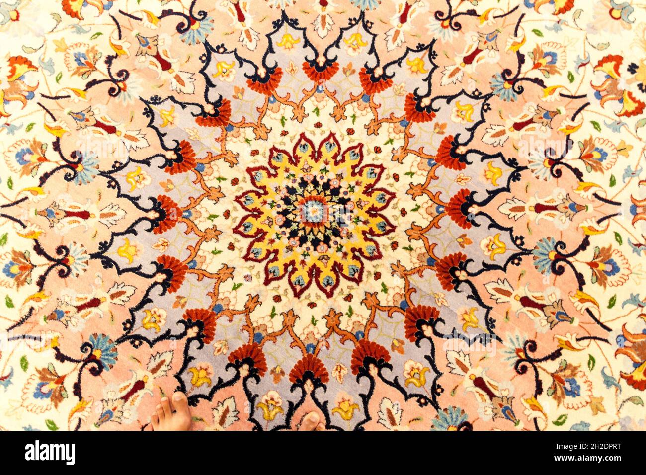 ABU DHABI, UAE - MARCH 9, 2017: Detail of the carpet in Sheikh Zayed ...