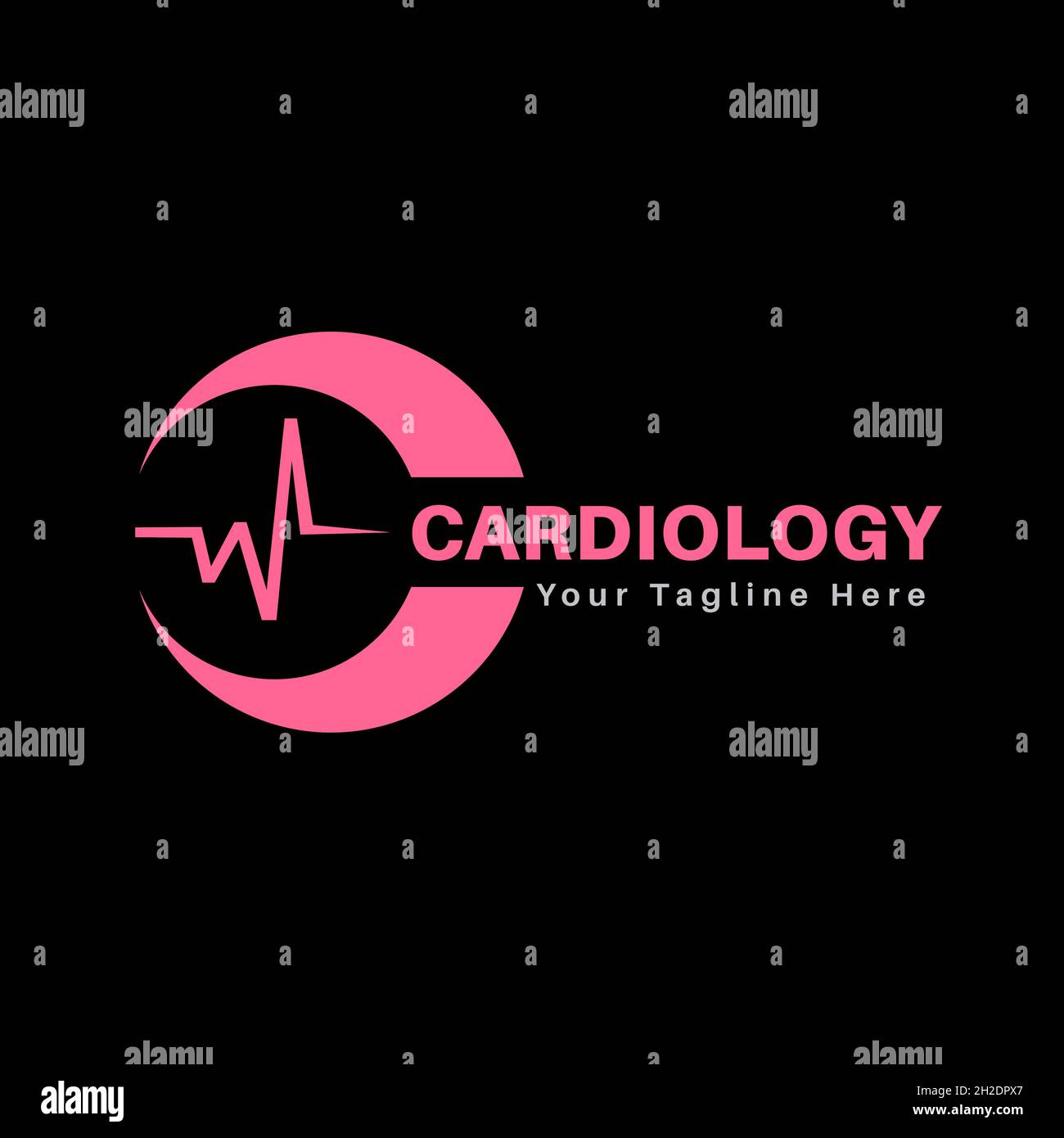 Cardiology medical health care pharmacy logo and symbols Stock Vector ...