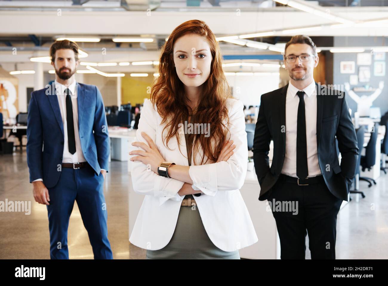 Three work together hi-res stock photography and images - Alamy