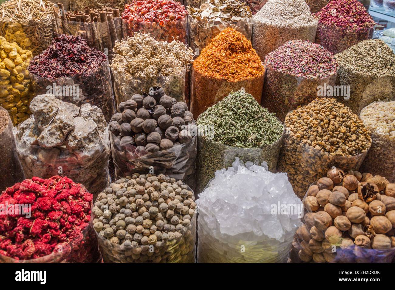 Various spices at the Spice Souq in Deira neighborhood of Dubai, United ...