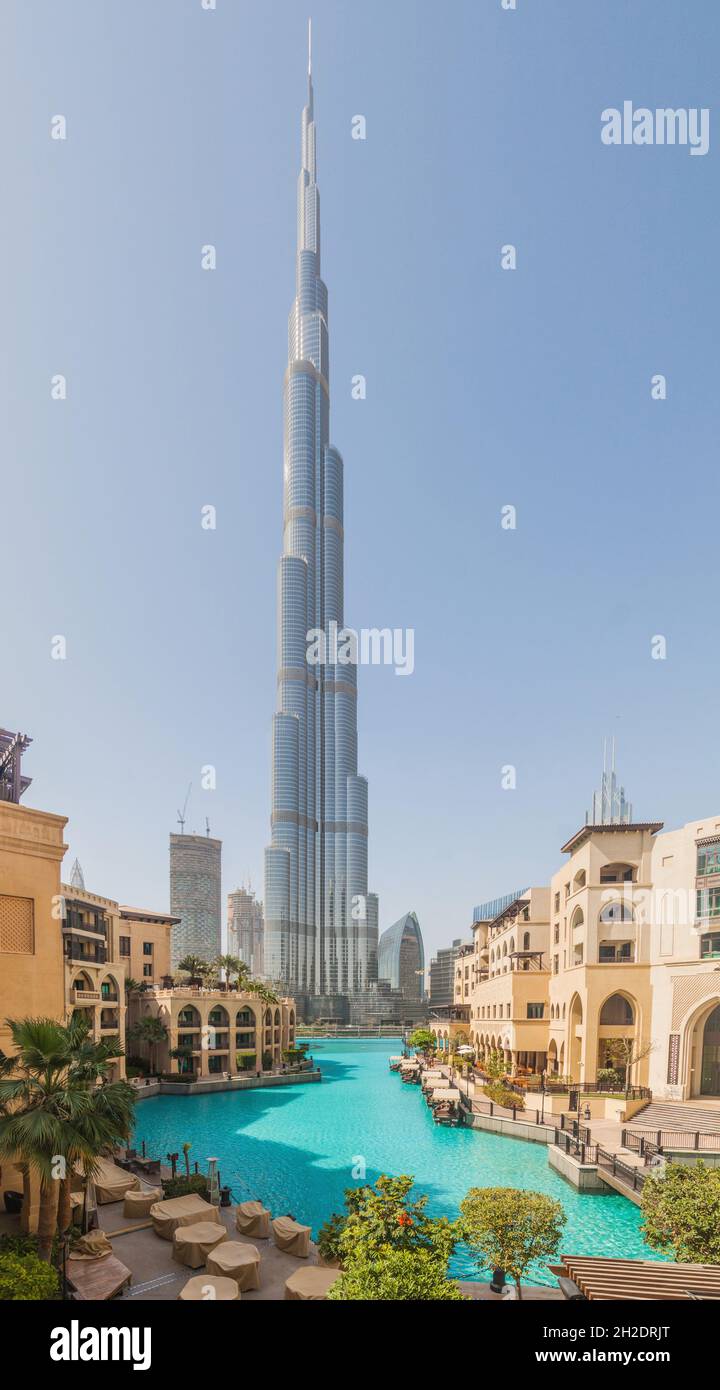 Burj Al-Khalifa, the tallest building in the world, Dubai, UAE Stock ...