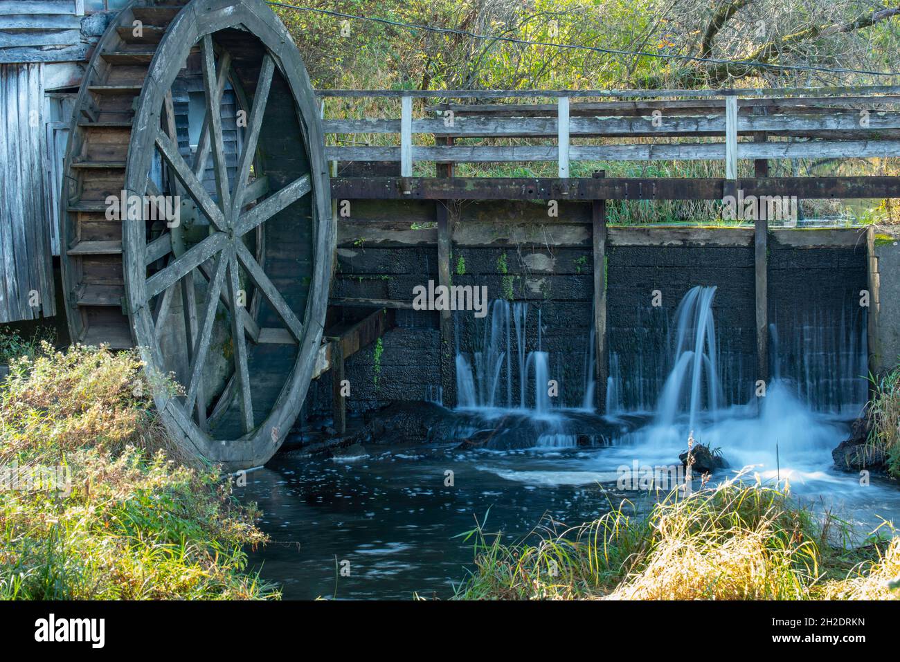 Photograph of historic Hyde's Mill, a former water-driven mill on Mill ...