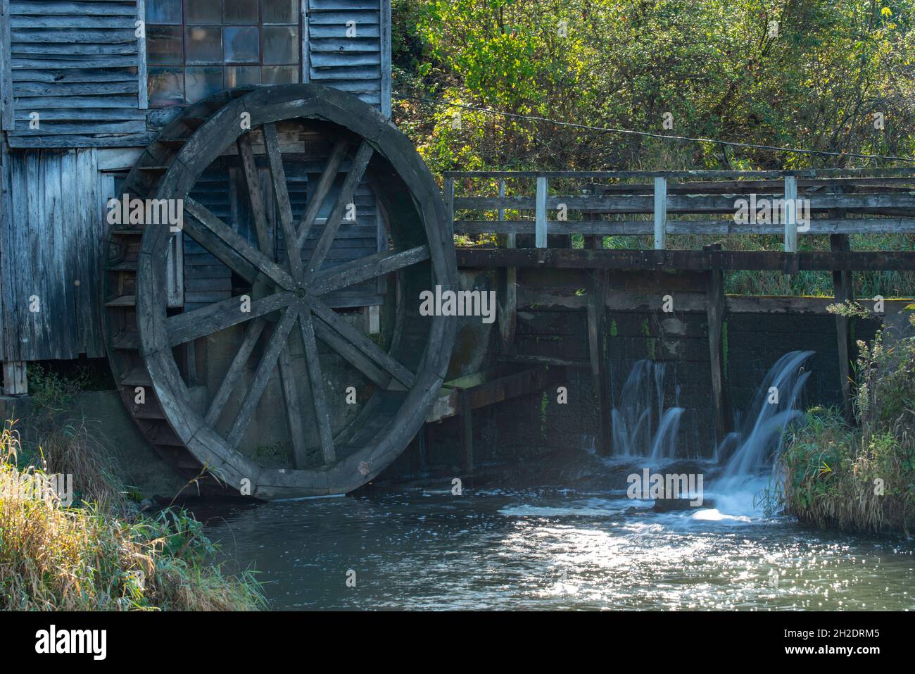 Photograph of historic Hyde's Mill, a former water-driven mill on Mill ...