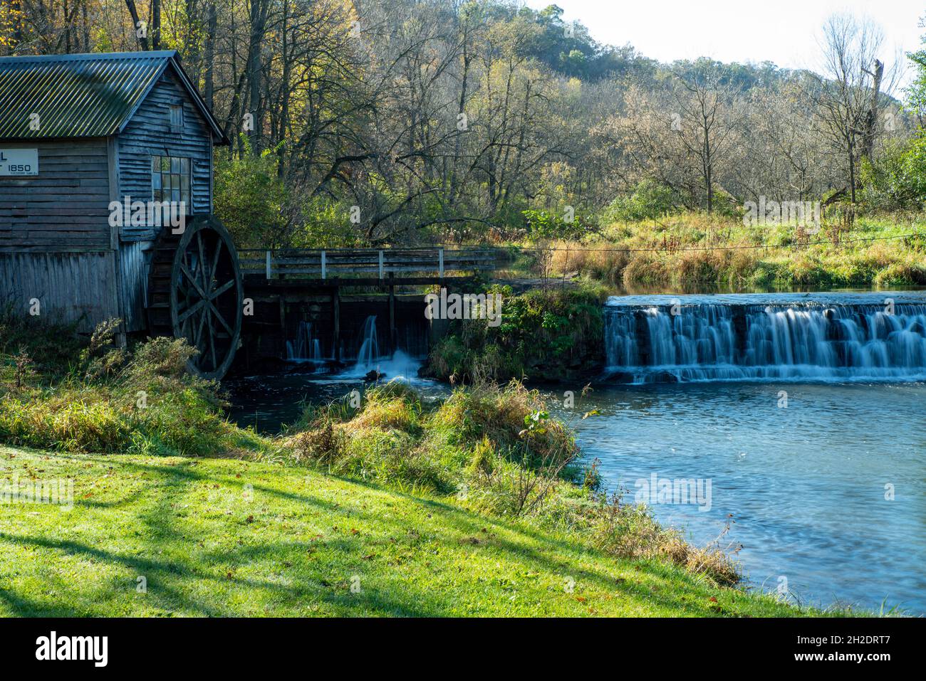 Photograph of historic Hyde's Mill, a former water-driven mill on Mill ...