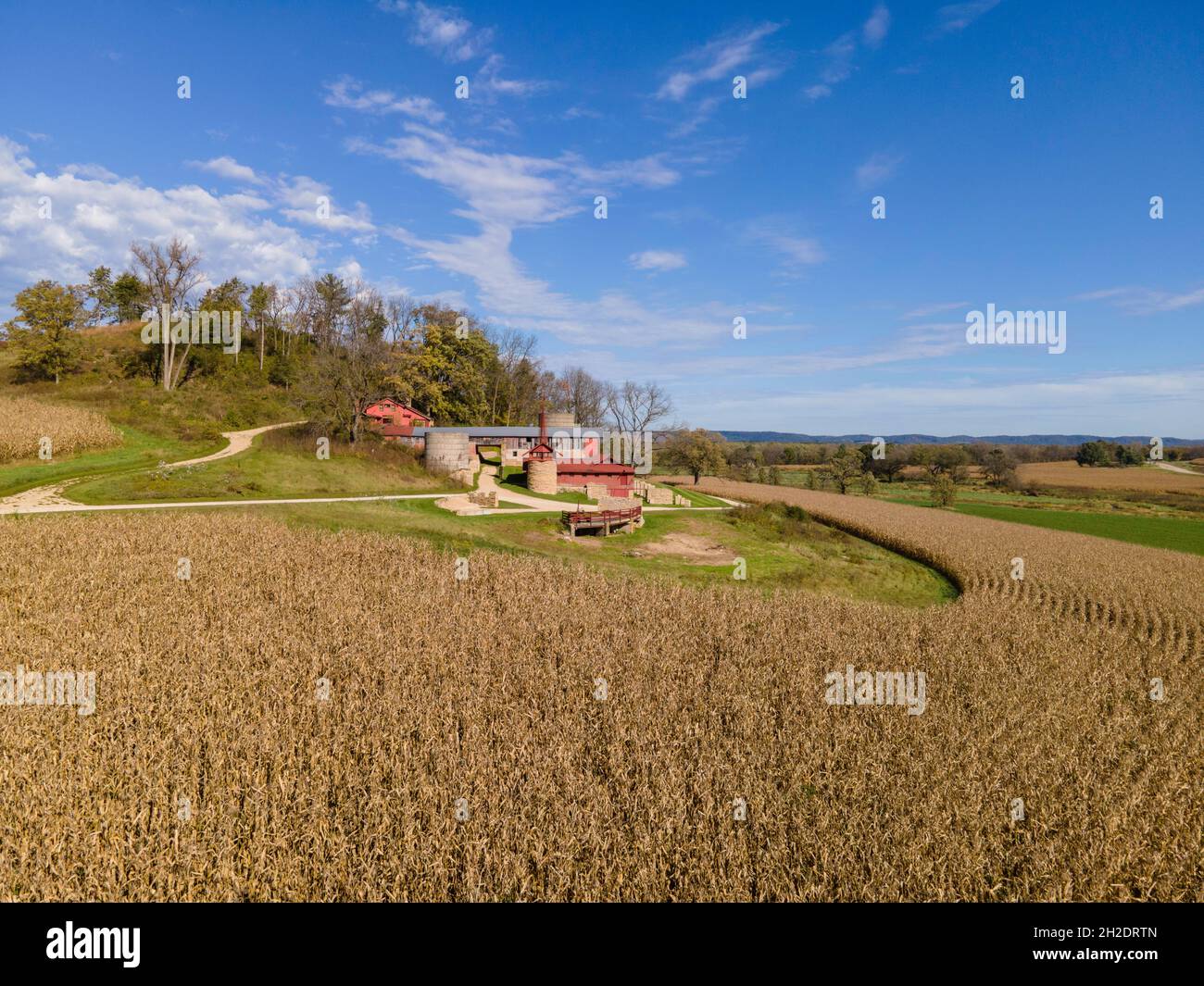 Photograph of Frank Lloyd Wright's Taliesin Farm, where architecture ...