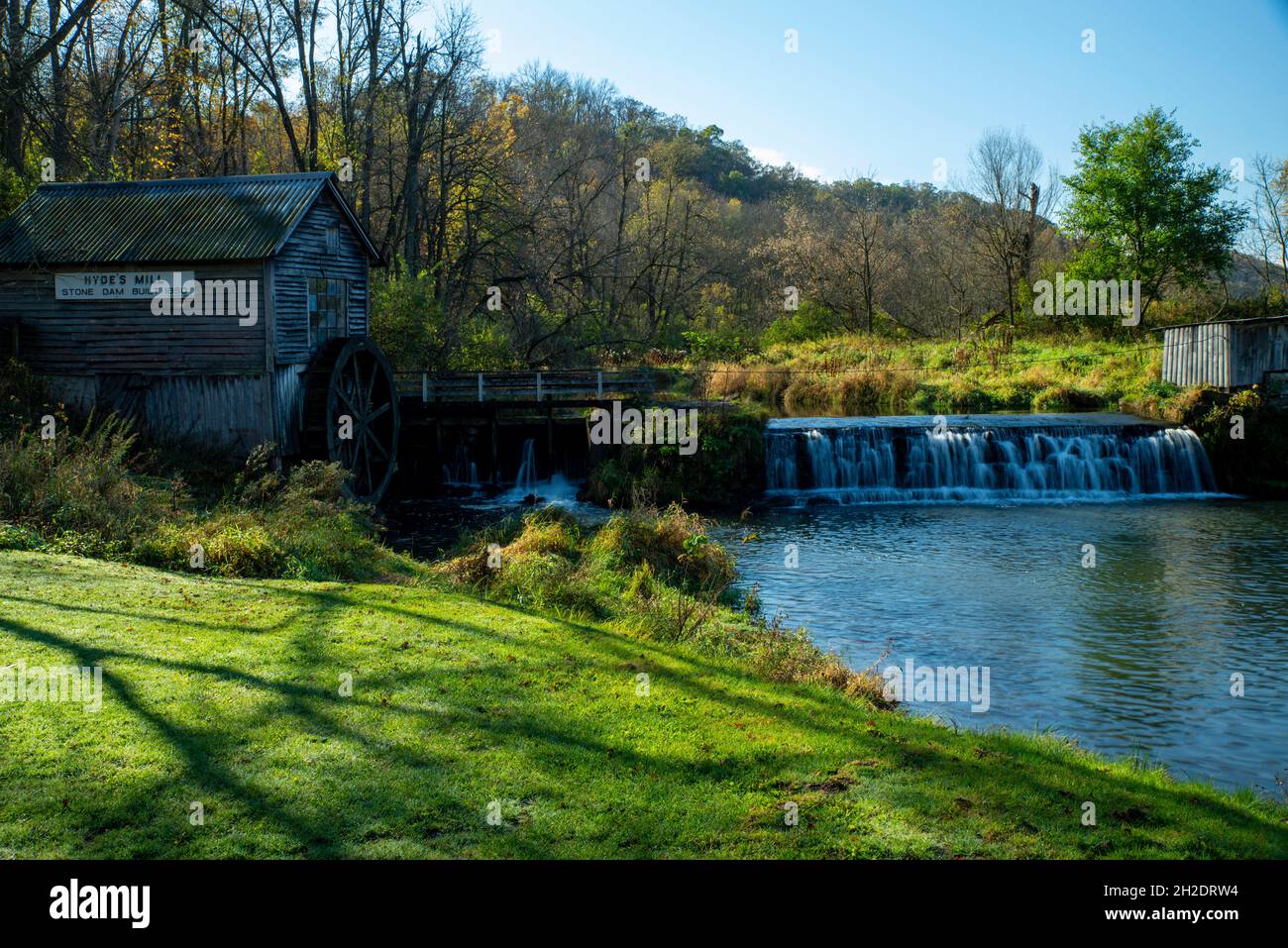 Photograph of historic Hyde's Mill, a former water-driven mill on Mill ...