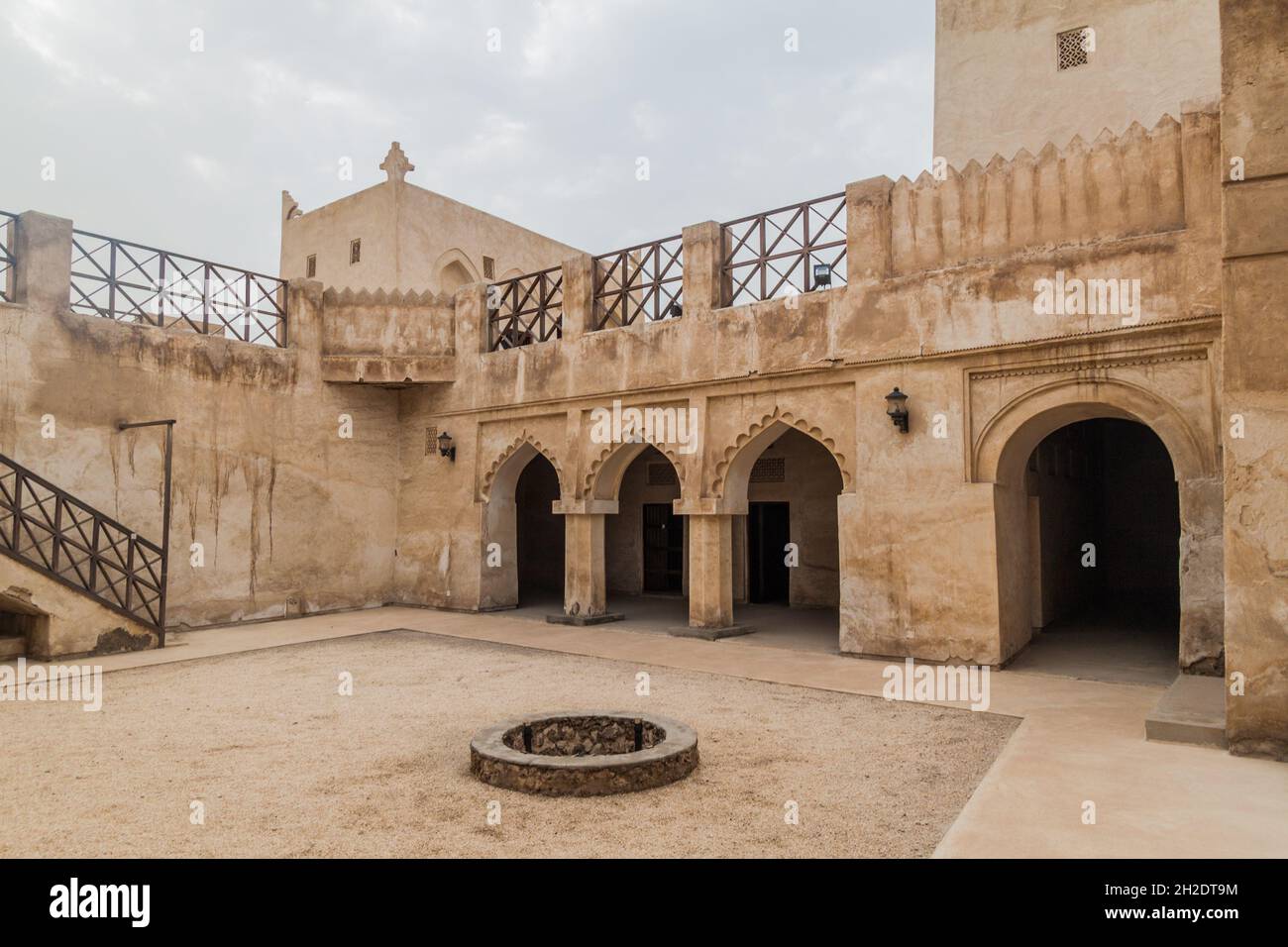 Courtyard of Shaikh Isa Bin Ali Al Khalifa house in Muharraq, Bahrain ...