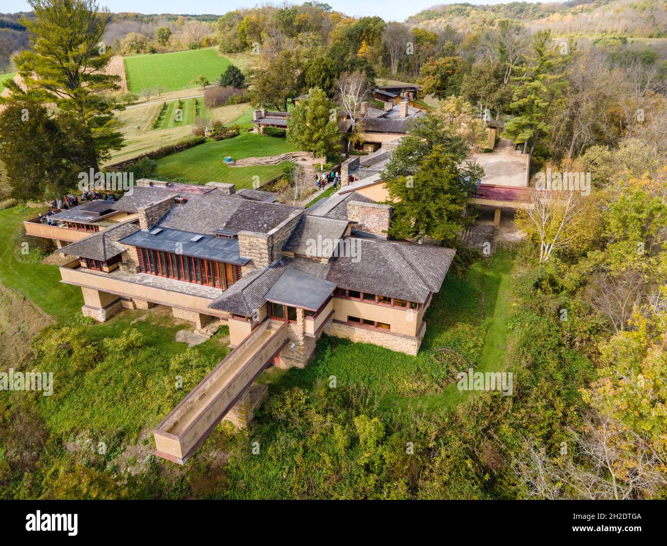 Frank lloyd wright taliesin aerial hi-res stock photography and images - Alamy