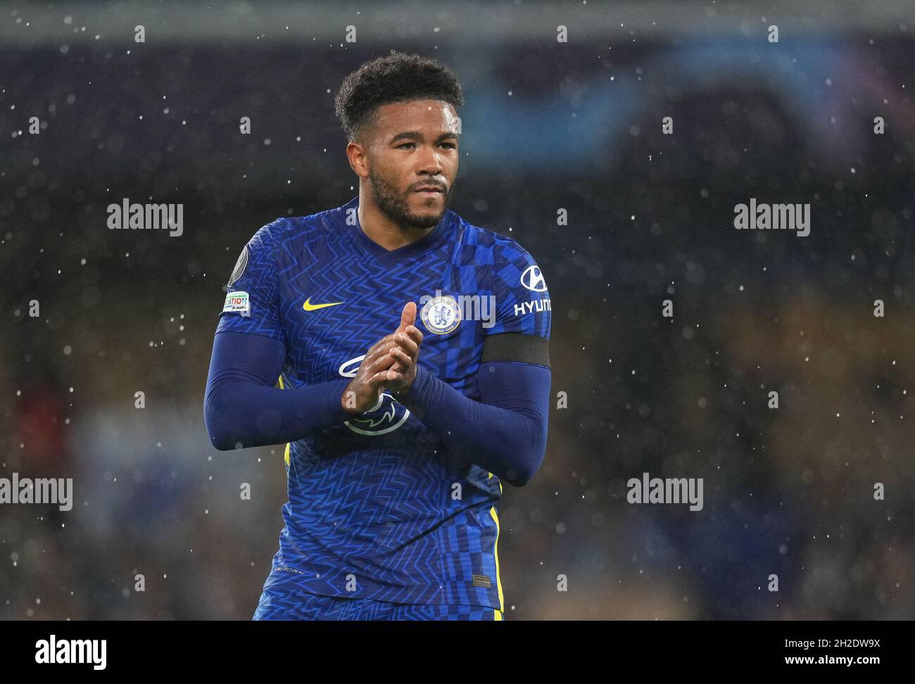 London, UK. 20th Oct, 2021. Reece James of Chelsea during the UEFA ...