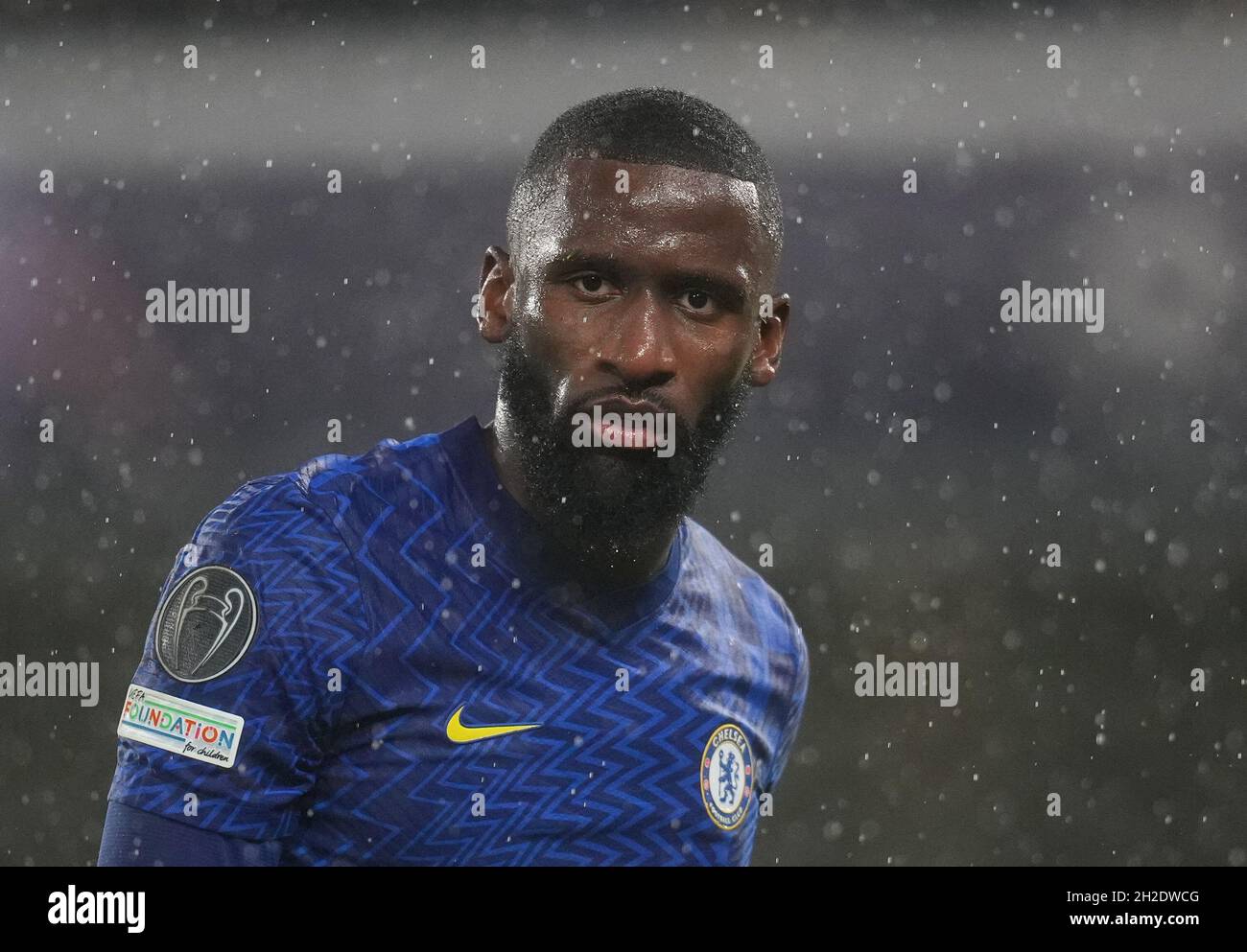 London, UK. 20th Oct, 2021. Antonio Rudiger of Chelsea during the UEFA ...
