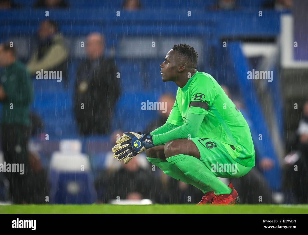 London, UK. 20th Oct, 2021. Goalkeeper Edouard Mendy of Chelsea during ...