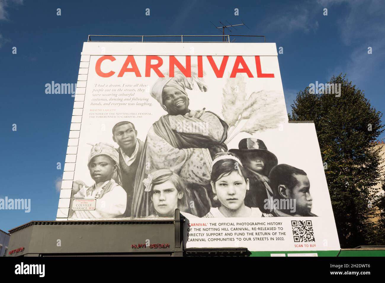 Charlie Phillips' Carnival street art on Portobello Road, Notting Hill ...