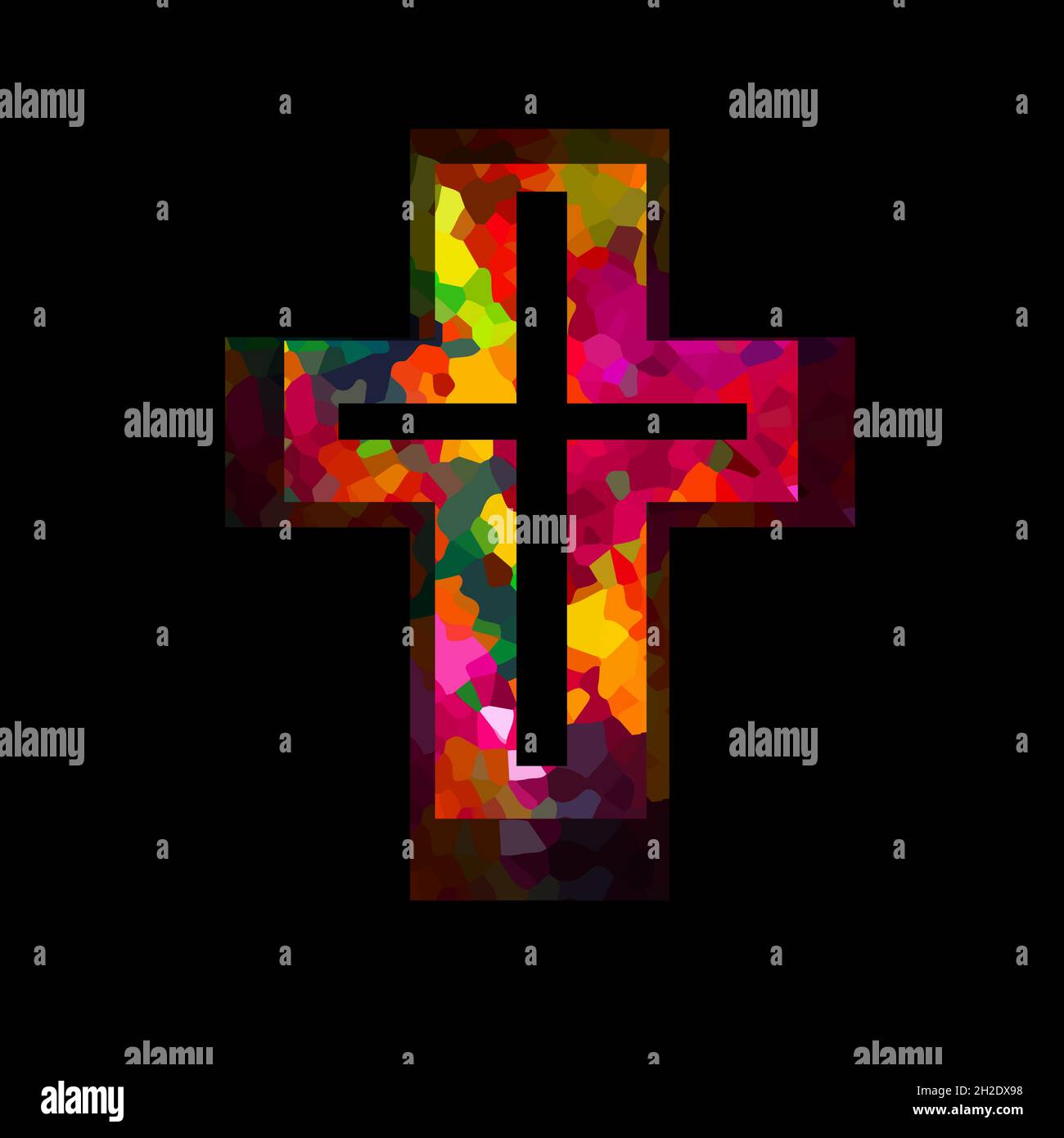 Multi-colored cross object. Vector illustration Stock Vector Image ...