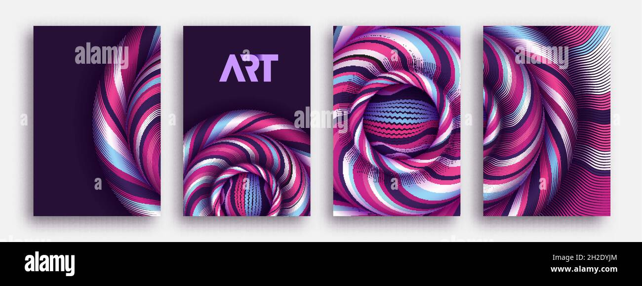 Trendy minimal poster. Graphic modern liquid cover. 3d fluid creative ...