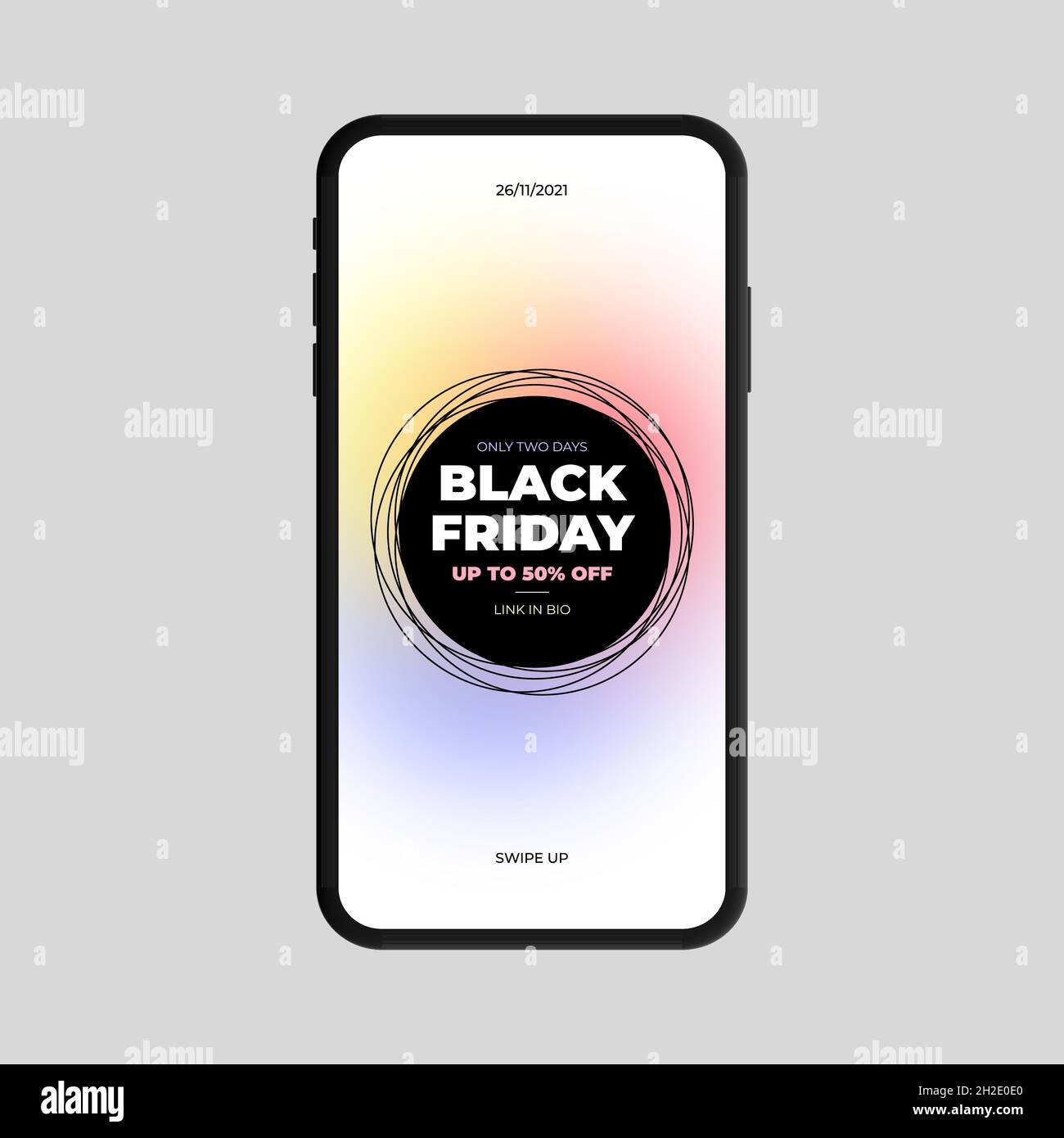 Black Friday only two days Story for Social Media. Vector illustration ...