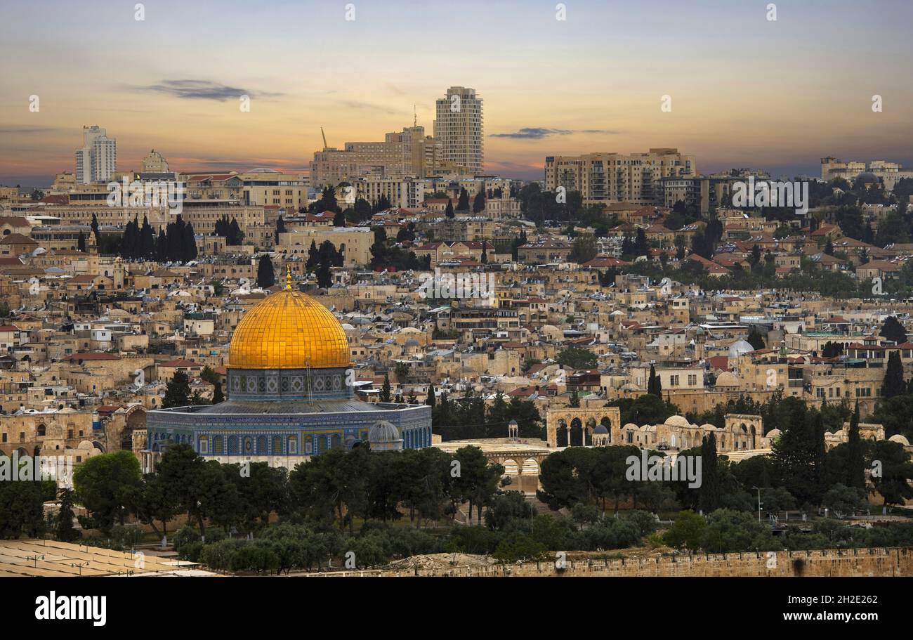 Jerusalem at sunset Stock Photo - Alamy
