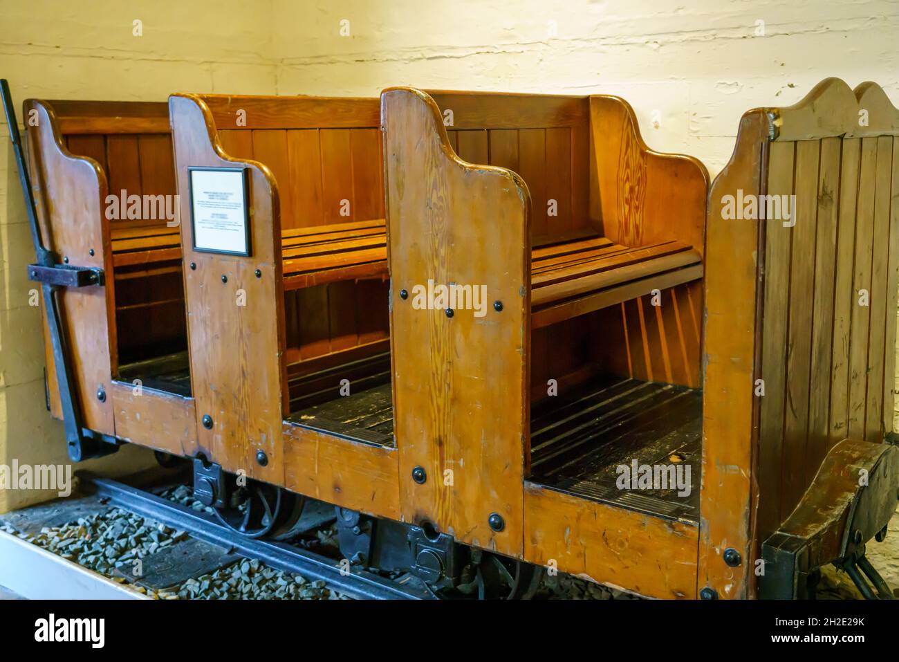 industrial age train carriage and transport on display at Penrhyn ...