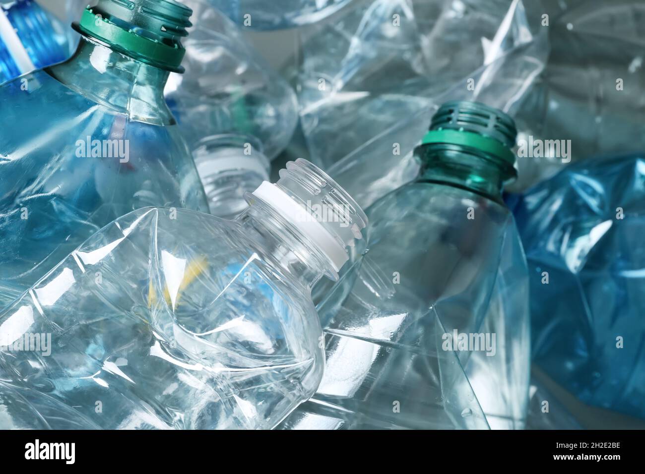 Many plastic bottles as background, closeup. Recycle concept Stock ...