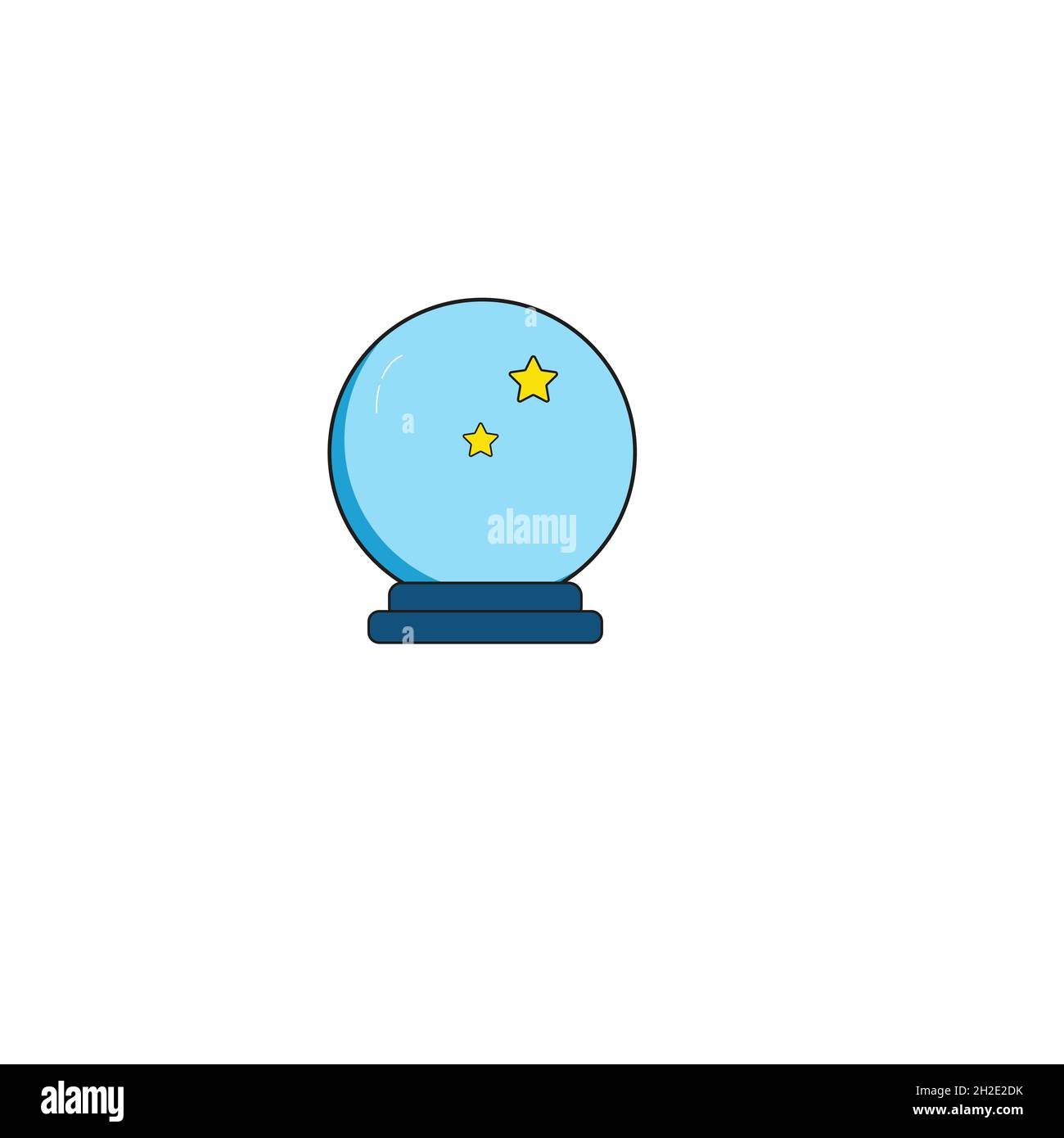 Magic future crystal ball icon. Cartoon illustration of magic future ...
