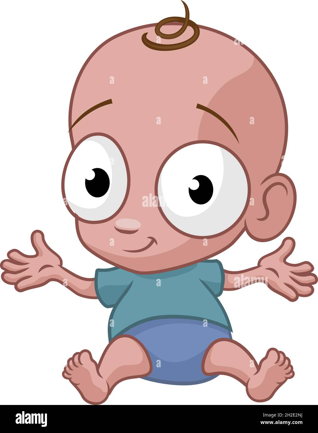 Cute Happy Baby Infant Child Cartoon Character Stock Vector Image & Art ...