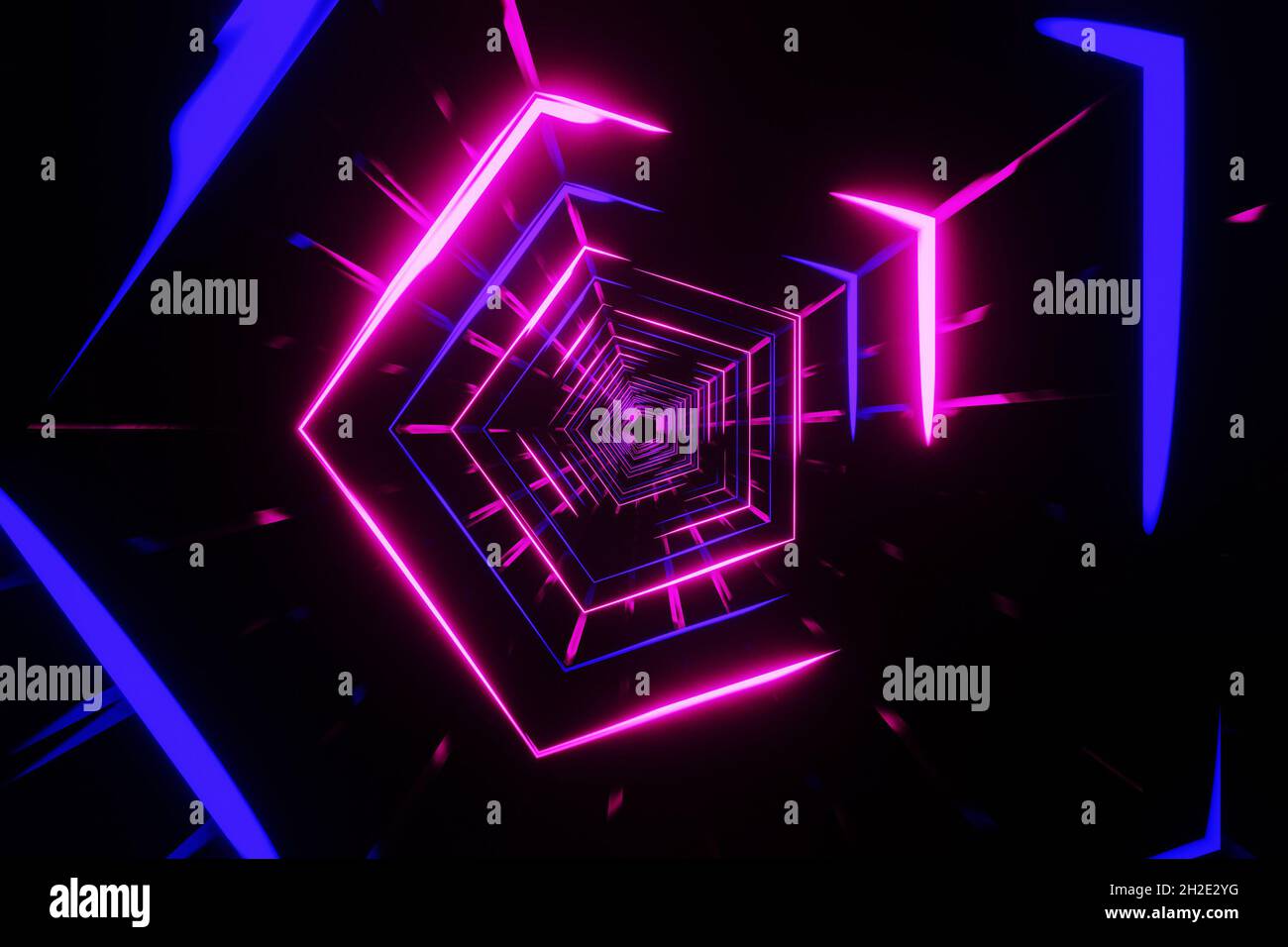 Hi tech Technology neon Portal Sci-fi background Stock Photo - Alamy