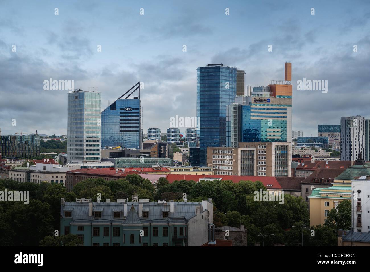 Tallinn City Centre Skyline - district with Modern Buildings - Tallinn ...